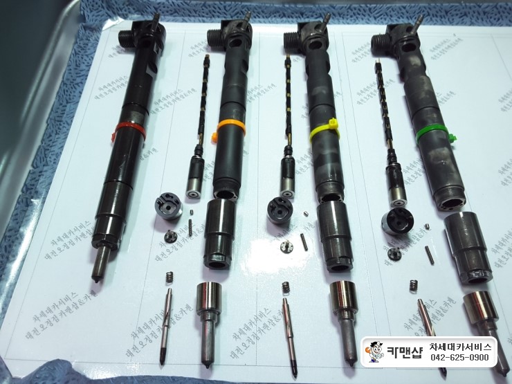델파이 4a700 인젝터 전체 분해 클리닝 리빌드 봉고3 포터2 그랜드스타렉스 대전 커먼레일 인젝터 수리 교환