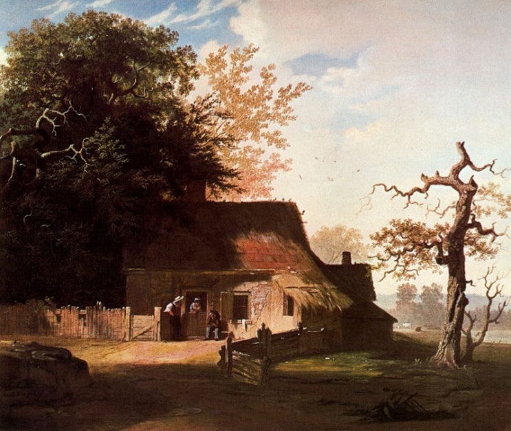Artwork Replica Cottage Scenery by George Caleb Bingham (1811-1879 ...