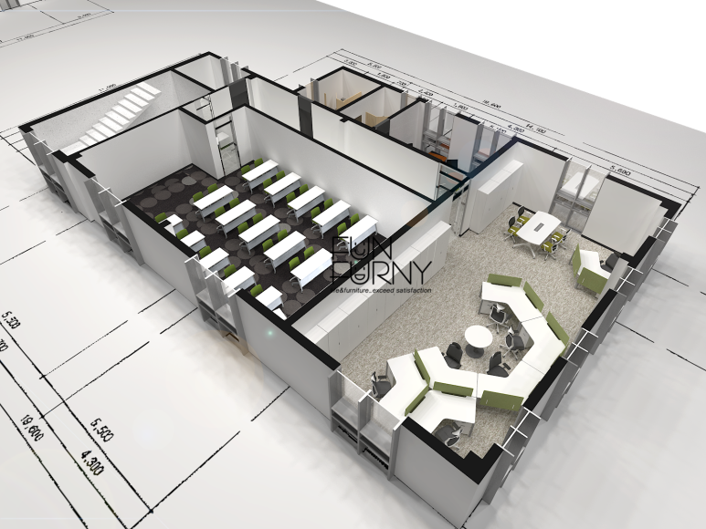 사무실책상 배치도면 작업 및 납품사례 : 네이버 블로그